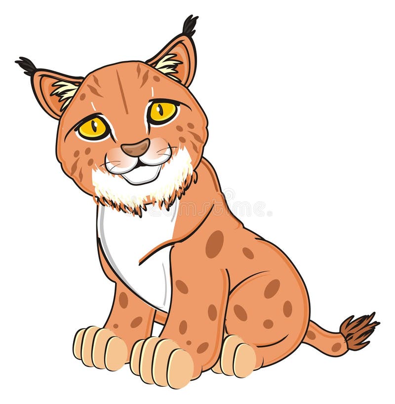 Orange Lynx Art in Acrylics Stock Illustration - Illustration of ...