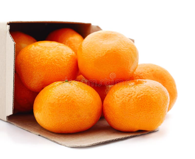 Orange Mandarins in the Box Stock Image - Image of writing, holiday ...