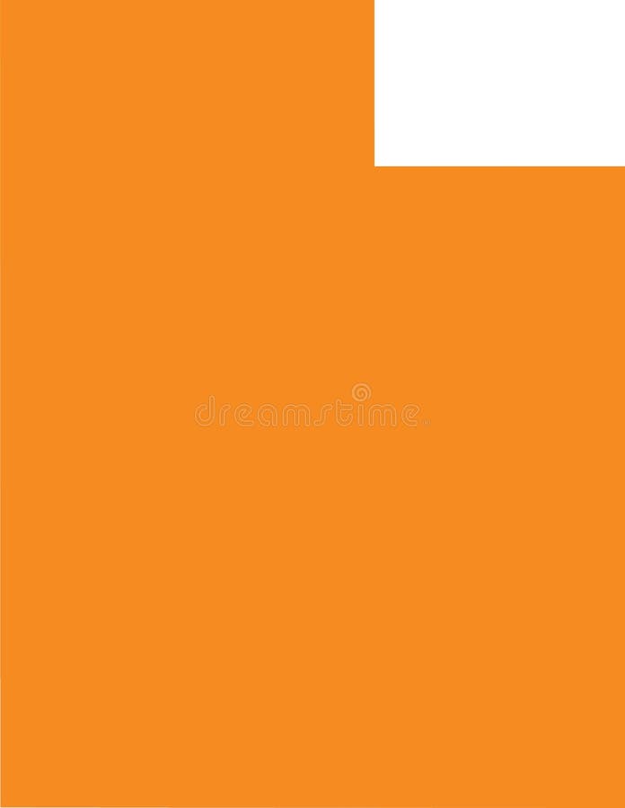 Orange USA Map with State Borders Stock Vector - Illustration of orange ...