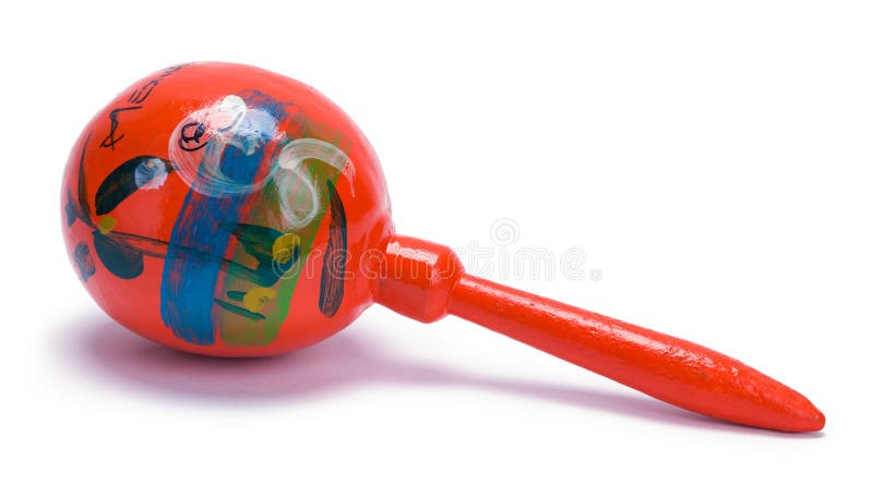 Orange Maraca stock image. Image of small, maraca, front - 329015343