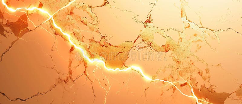 Orange Marble with Golden Lightning Texture Stock Illustration ...