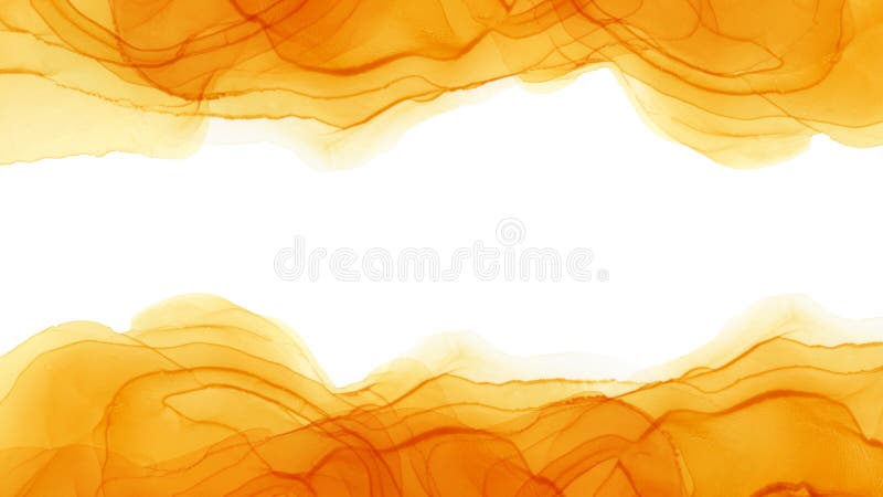 Orange Marbled Ink Banner Background with Copy Space. Stock ...