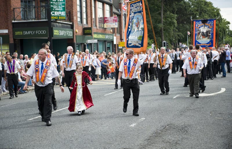 Orange march 2010, Belfast editorial stock photo. Image of uniform ...
