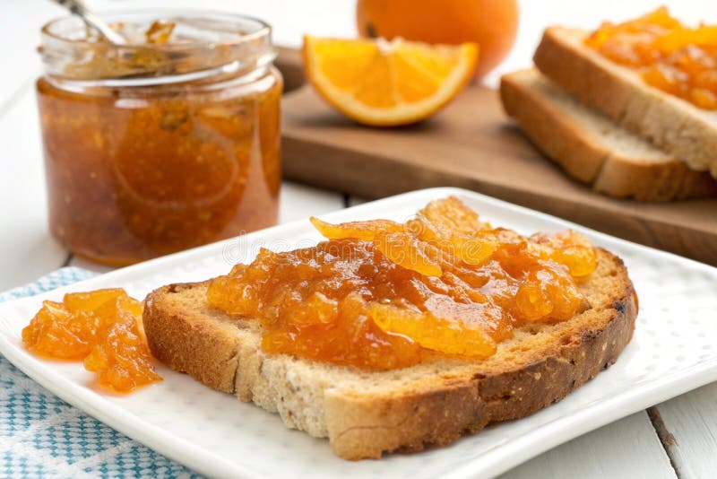 Orange Marmalade on Toast stock illustration. Illustration of home ...