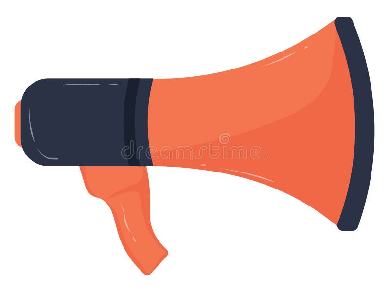 Orange Megaphone Icon, Cartoon Style Stock Vector - Illustration of ...