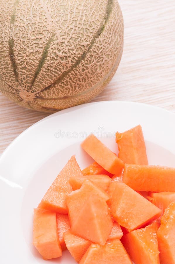 Orange melon stock image. Image of meal, fruits, vertical - 26256267