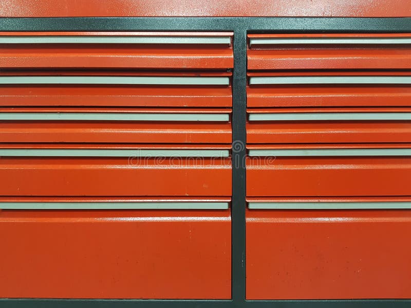 Frontview of a Red Toolbox Drawer Stock Image - Image of font, lean ...