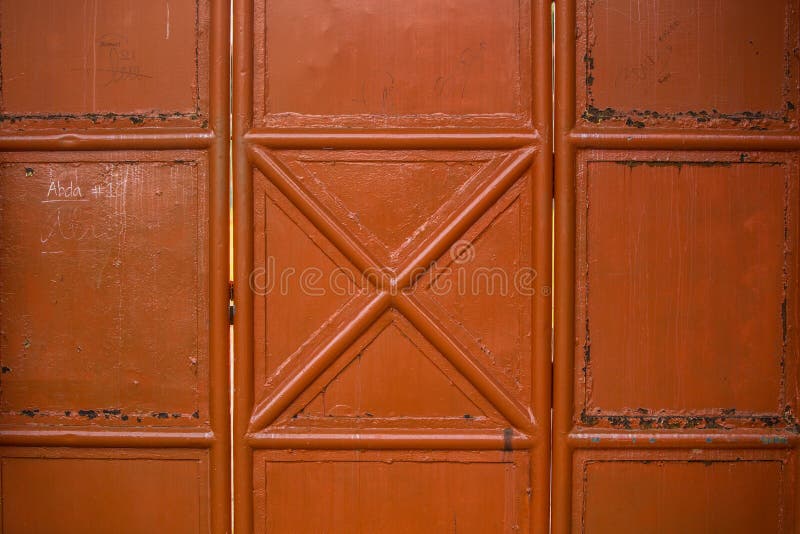 Orange metal gate stock image. Image of grungy, texture - 79895663