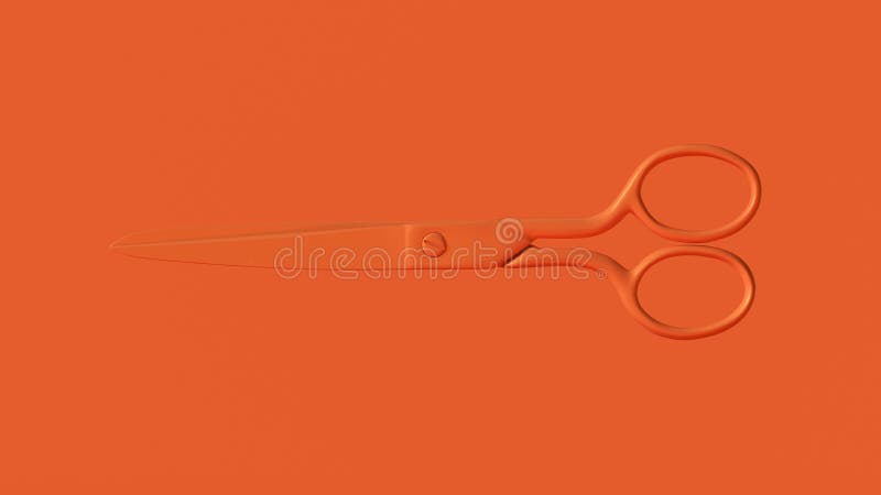 Orange Metal Tailoring Scissors Stock Illustration - Illustration of ...