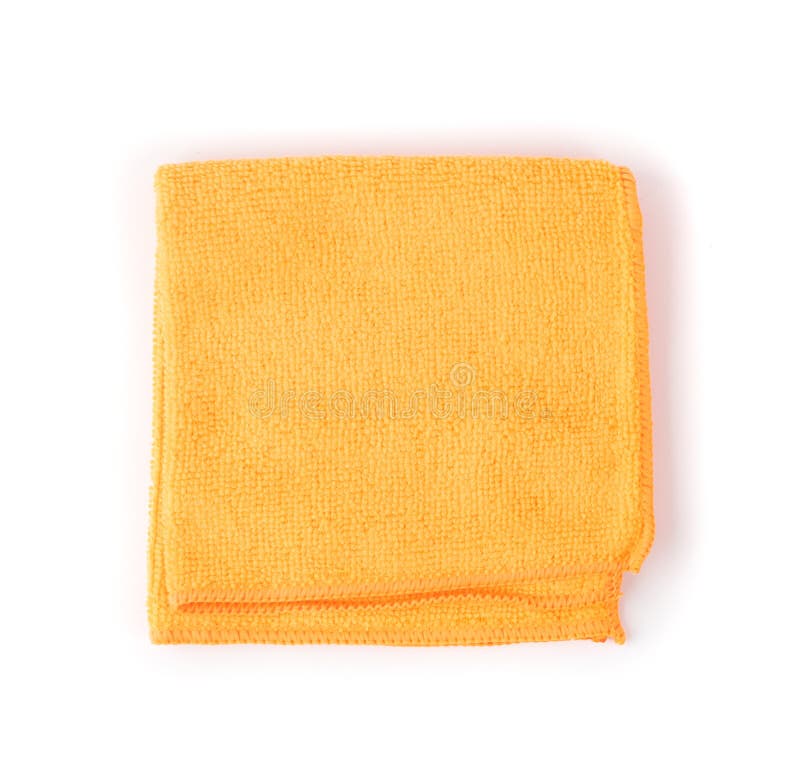 Orange Microfiber Cleaning Cloth Texture Background Top View Stock ...