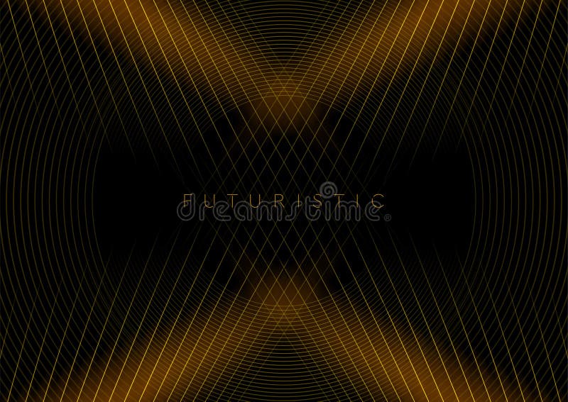 Orange Minimal Glowing Lines Abstract Futuristic Tech Background Stock ...