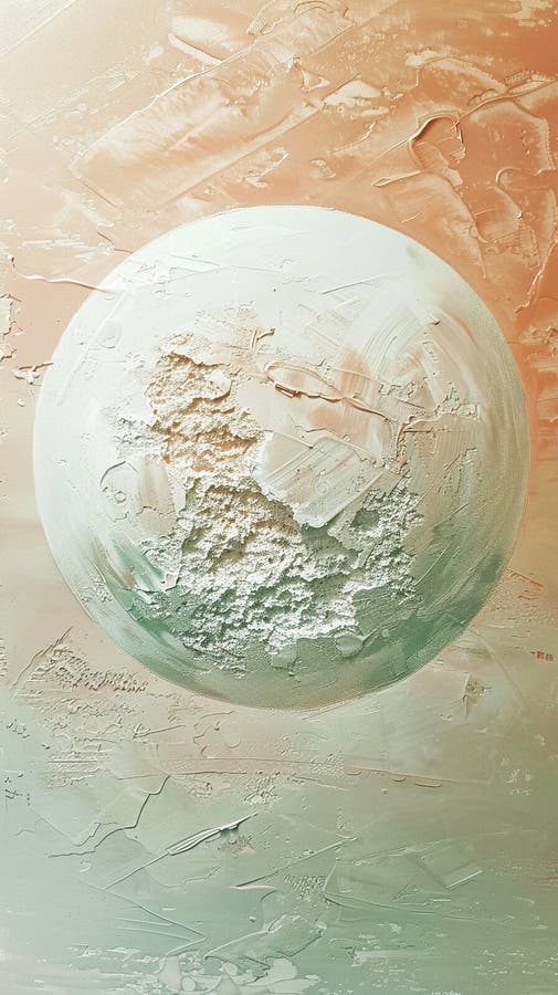 Orange and Mint Paint Strokes, Abstract Mobile Wallpaper Stock ...