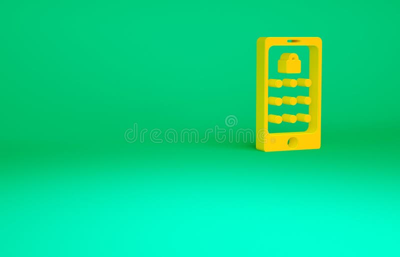 Orange User of Man Icon Isolated on Green Background. Business Avatar ...