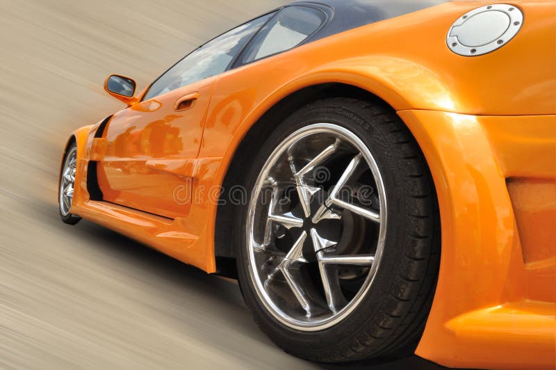 Orange modern car stock image. Image of orange, little - 15034747