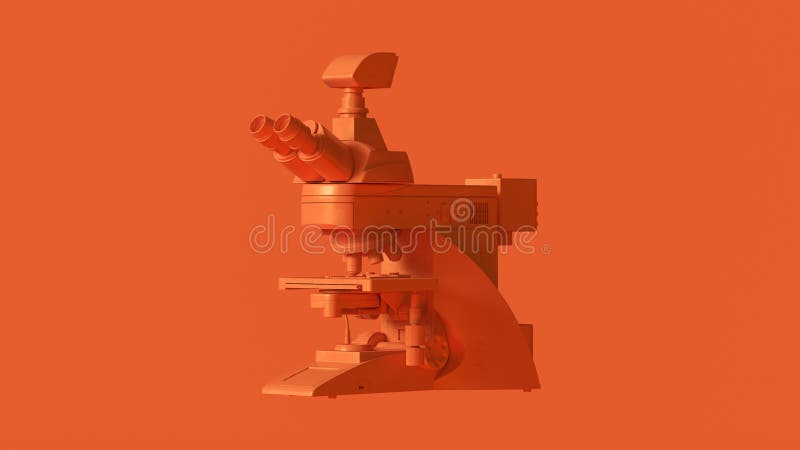 Orange Modern Digital Microscope Stock Illustration - Illustration of ...