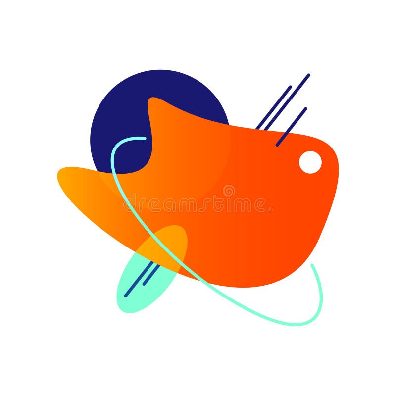Orange Modern Element Composition Stock Vector - Illustration of shape ...
