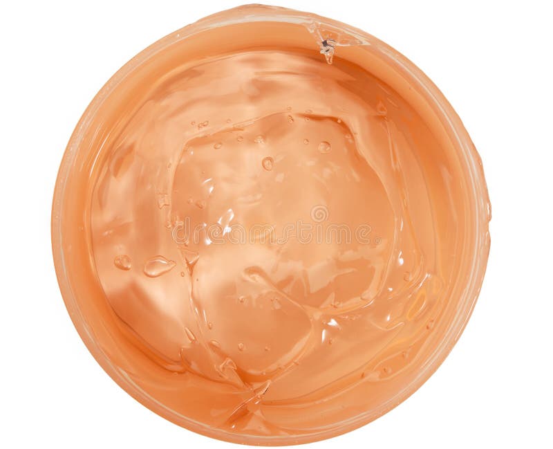 Orange Moisturizing Translucent Cream in a Plastic Jar Stock Photo ...