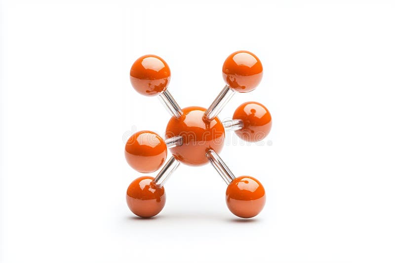 Orange Molecular Structure Illustration Stock Illustration ...