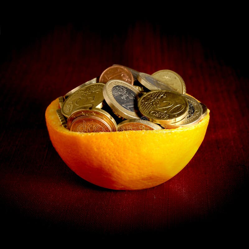 Orange and money stock image. Image of business, money - 18279755