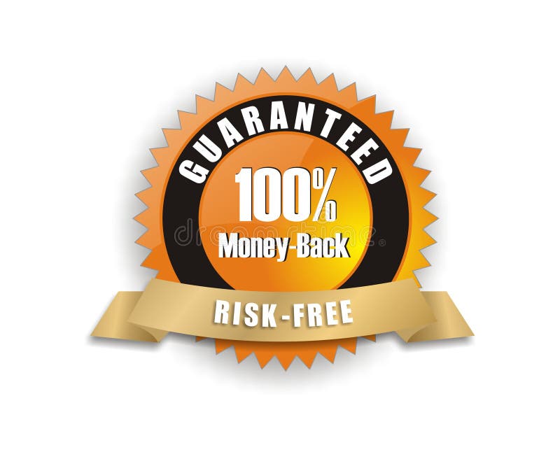 100 Money Back Guarantee Icon Stock Vector - Illustration of invert ...
