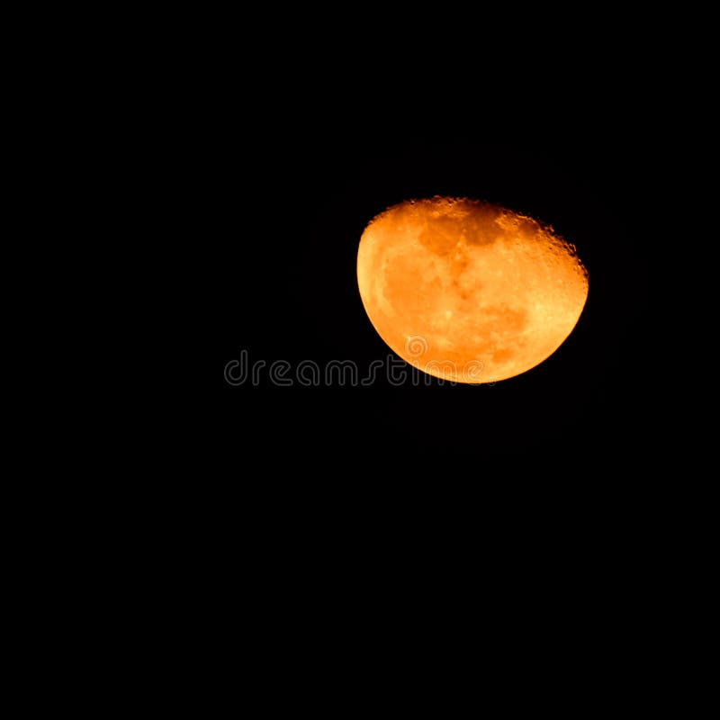 Orange moon stock image. Image of nature, astrometry - 45558117