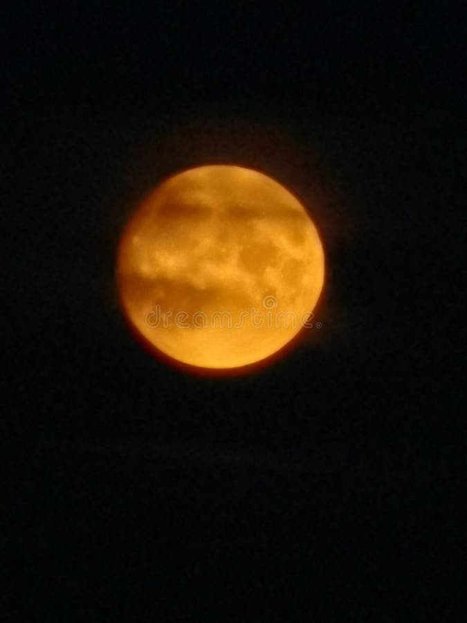 Orange Moon stock image. Image of mares, dark, lunar, evening - 5153277