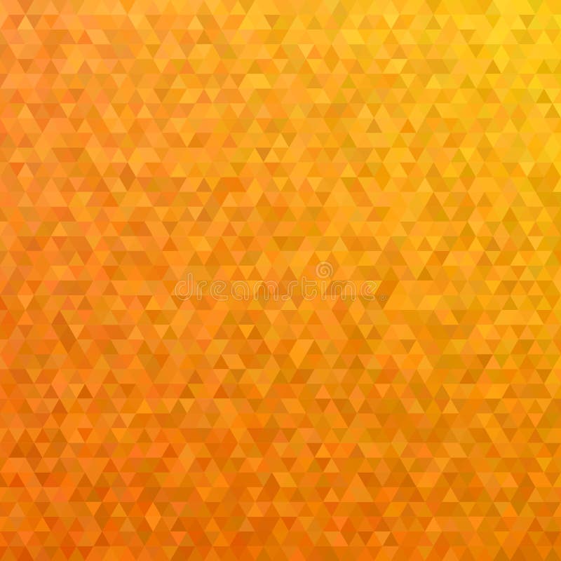 Orange Mosaic Triangle Tile Pattern Background Polygon Vector Graphic