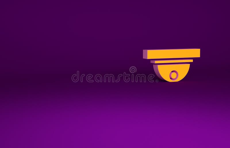 Orange Motion Sensor Icon Isolated on Purple Background. Minimalism ...