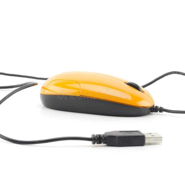 Orange mouse on white stock photo. Image of move, connection - 37950500