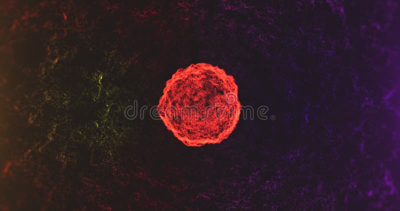 An Orange Moving Ball Inside a Multi-colored Sphere. Stock Video ...