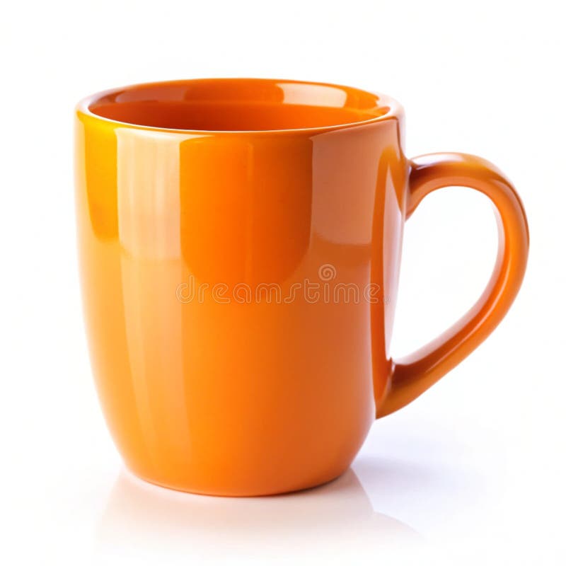 Orange mug stock image. Image of modern, kitchenware - 361771489
