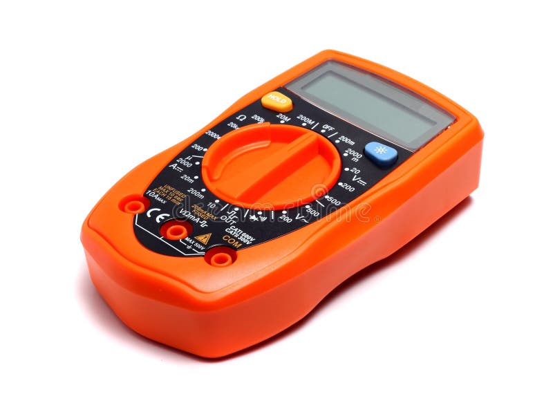 Orange multimeter stock image. Image of tester, accuracy - 46542251