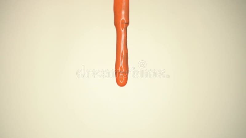 Orange Nail Polish Drips Off the Brush Stock Footage - Video of glossy ...