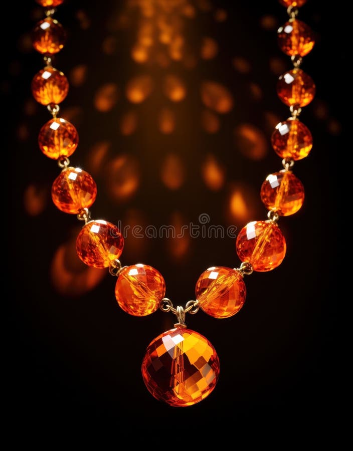 An Orange Necklace on Display at a Nightclub, Stock Photo - Image of ...