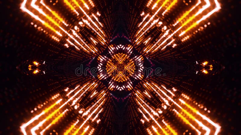 Orange Neon Motion Background Vj Loop. Infinitely Looped Animation ...