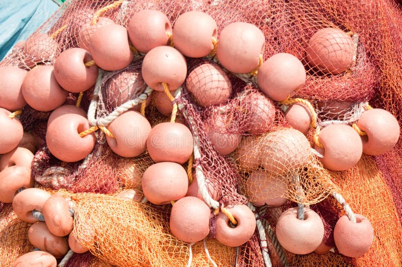 Orange net stock photo. Image of industry, sailor, fish - 11347736