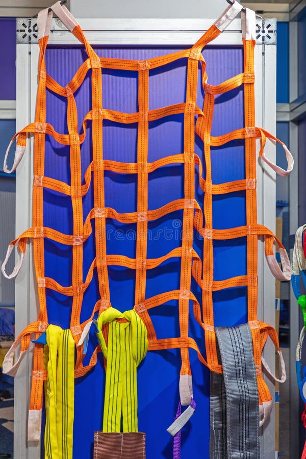 Orange Cargo Net stock photo. Image of fastening, equipment - 196417268