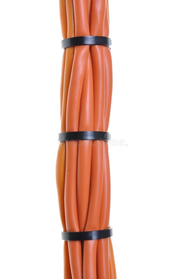 Orange network cables stock photo. Image of cord, cat6 - 26134872