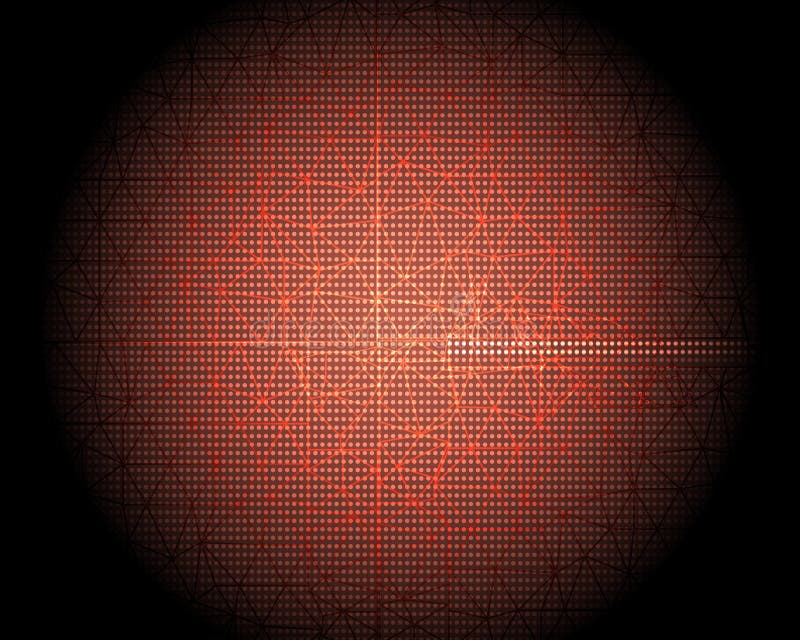 Orange Network Light Wave Abstract Technology Background Stock Vector ...