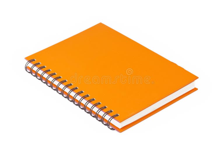 Orange Notebook stock image. Image of corner, binder - 16179089