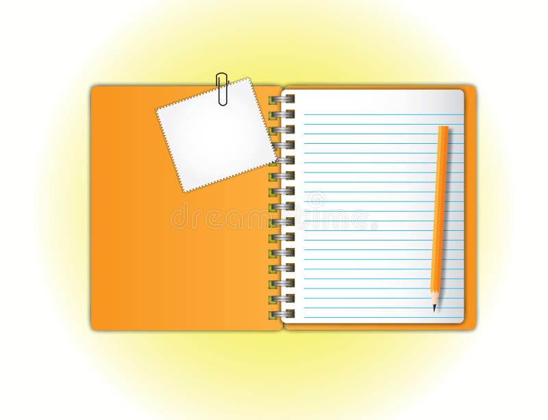 Mouse Pencil and Notebook stock illustration. Illustration of cartoon ...