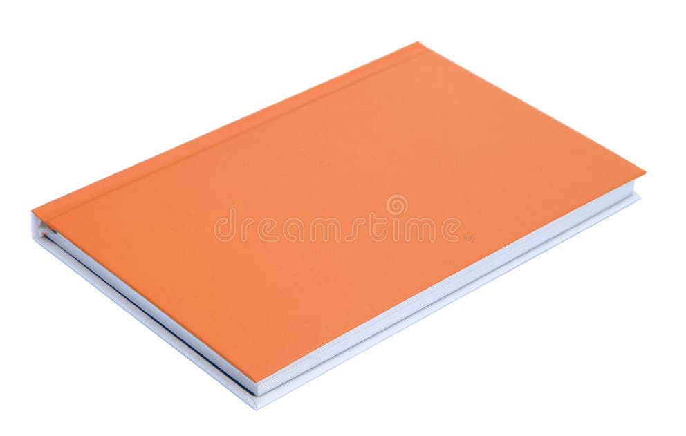 Orange notebook isolated stock photo. Image of letter - 75011318