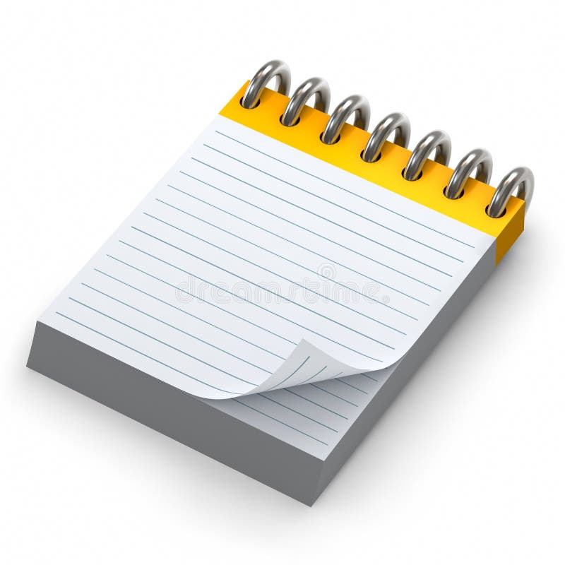 Orange Notepad stock illustration. Illustration of education - 13008493