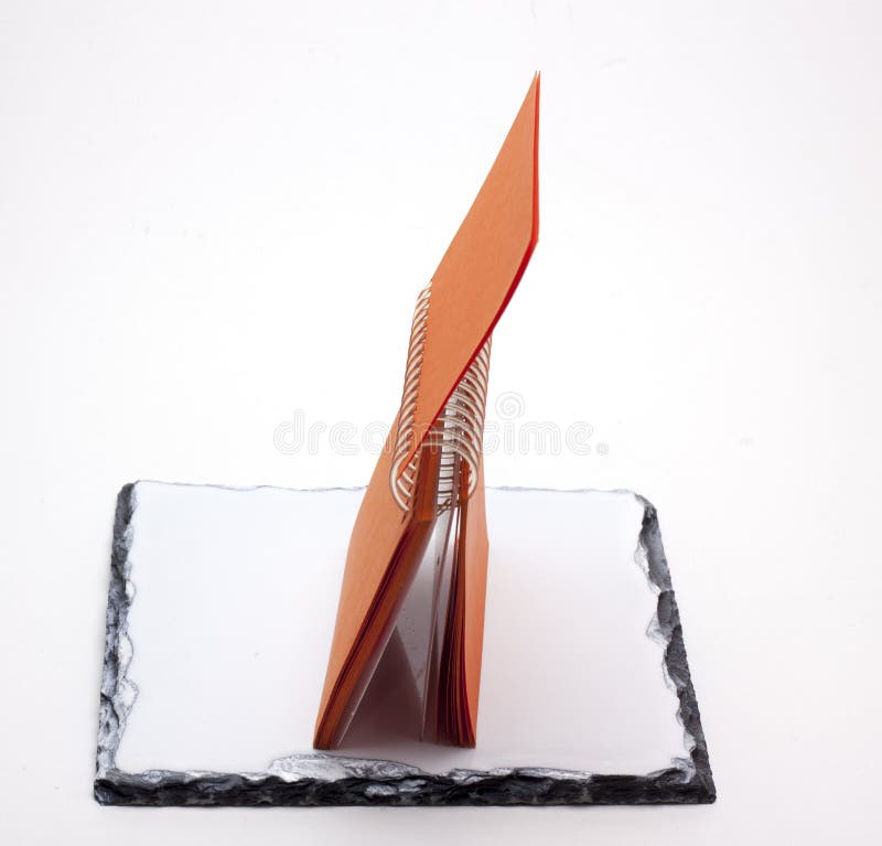 Orange notepad stock image. Image of notepad, office - 93211039