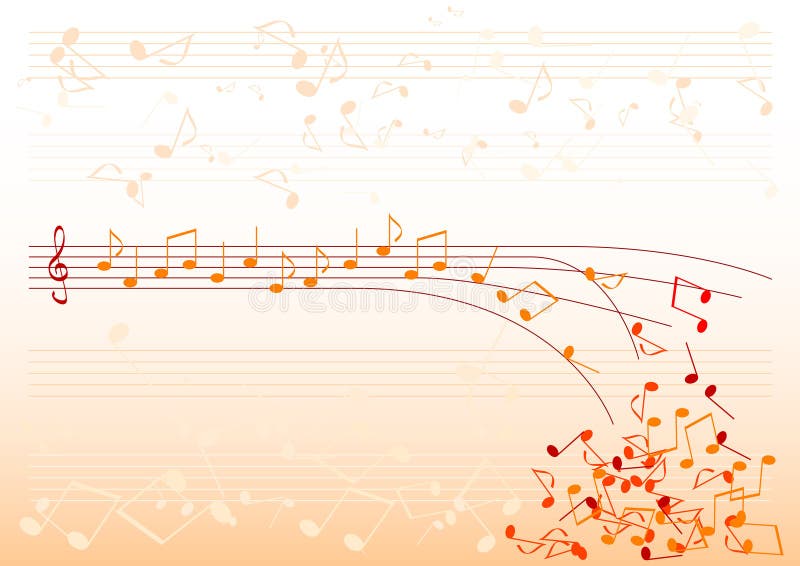 Orange notes stock vector. Illustration of music, curve - 11606304
