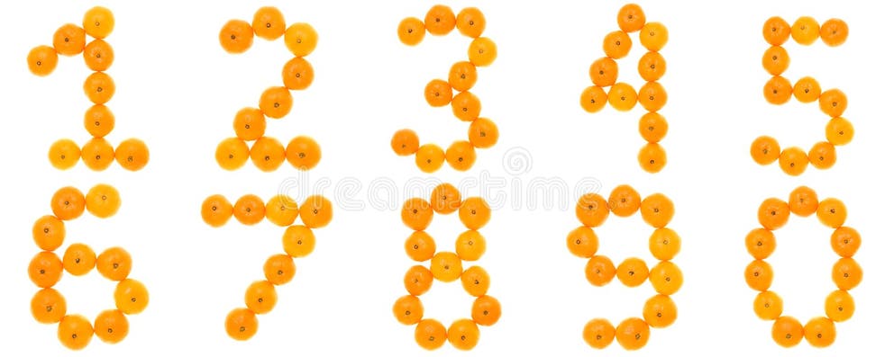 Orange numbers stock photo. Image of numbers, five, collection - 7452552