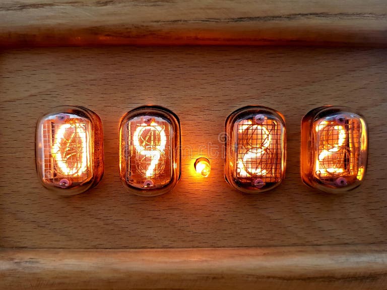 Orange Numbers on Gas Discharge Indicators Stock Photo - Image of bulb ...