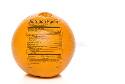 Orange Nutrition Facts stock image. Image of manderine - 10825917