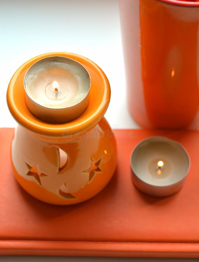 Orange objects stock photo. Image of candle, aromalamp - 95752470