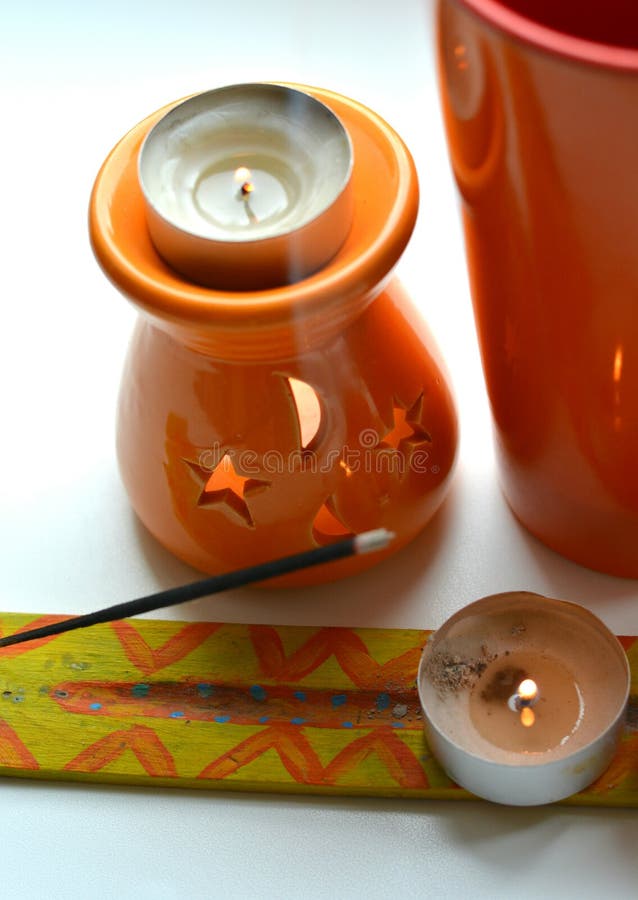 Orange objects aromatic stock photo. Image of candles - 95752676